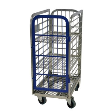 Milk Transport Trolley | Mobile Foldable Nestable Dairy Trolley Factory ...